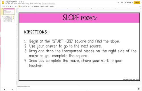 Finding Slope Digital Maze by Lindsay Bowden - Secondary Math | TPT