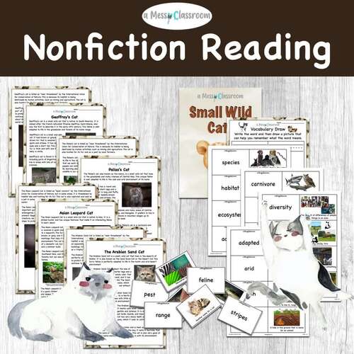 Small Wild Cats 2nd Grade Nonfiction Reading & Writing Unit W.2.2 & RI.2.9