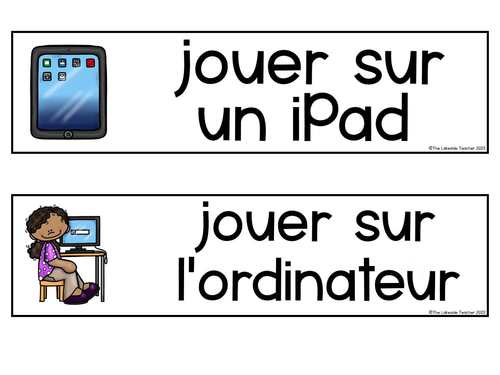 FRENCH j'ai fini display chart | French I am done chart | TPT