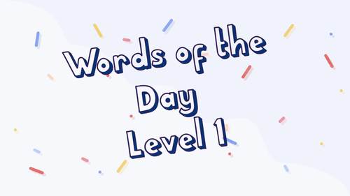 Fun Funiks: Word of the Day (Vocabulary) for Level 1 by The ...