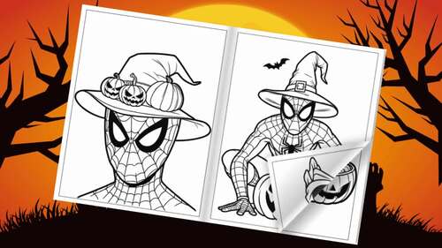spiderman colouring in pages for kids