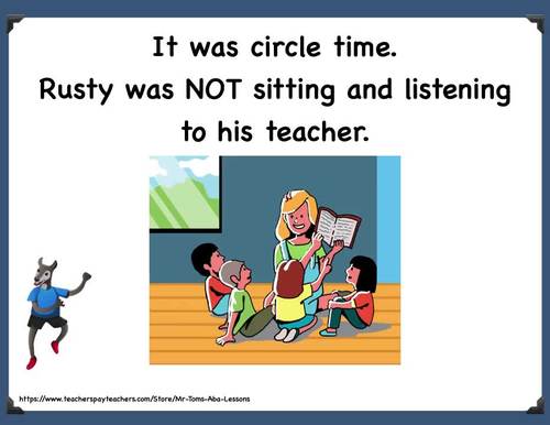 Following Directions at Circle Time Coloring Book- Behavior Story - SEL