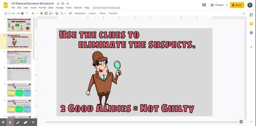Operations with Rational Numbers Digital Whodunnit Activity | TPT