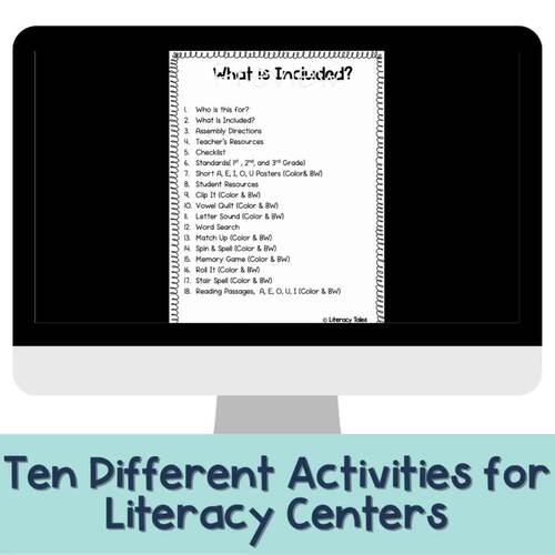 CVC Short Vowel Centers and Independent Activities (Phonics) by ...