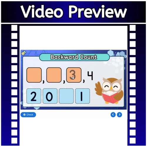 Forward and Backward Counting: Drag Three Numbers (1 to 20) Digital ...