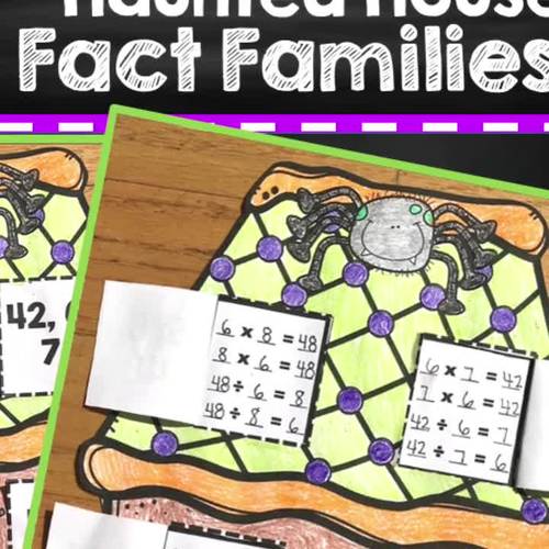 Halloween Haunted House Fact Families Multiplication and Division