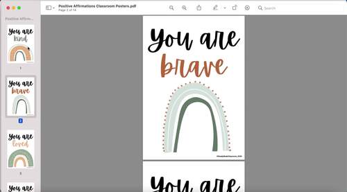 Positive Affirmations Posters EDITABLE | Motivational Posters ...