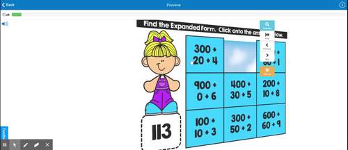 Expanded Form 3 Digit Mystery Picture Boom Cards™ by Teaching Second Grade