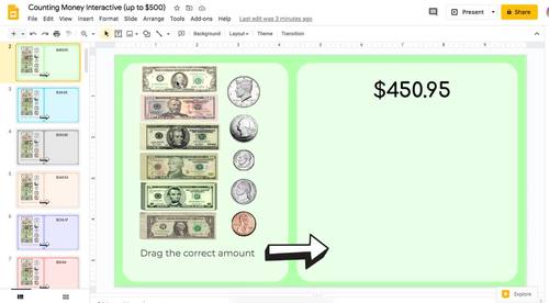 Counting Money Google Slides Interactive Activity | Life Skills | Back ...