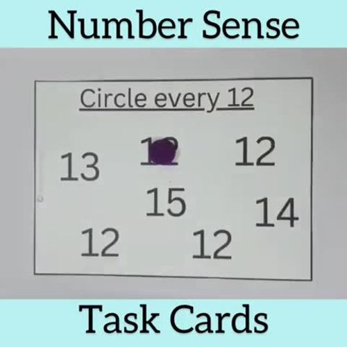 Number Sense Task Cards for Kindergarten | Number Sense for Preschool