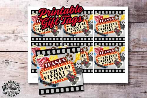 "Thanks for a Picture Perfect Year!" Movie-Themed Gift Tags | TPT