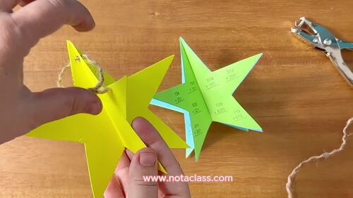 3-D Star Paper Craft | 3 digit plus 3 digit | Addition Practice with ...