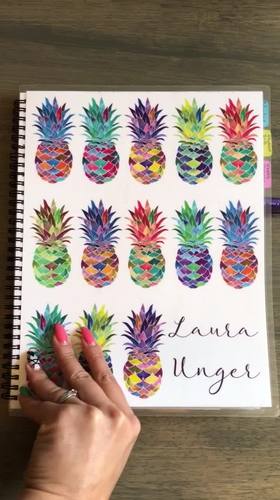 Editable Teacher Planner & Binder - Bright Pineapples Theme by Luluilu