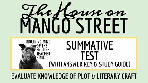 The House on Mango Street Test, Study Guide, Answer Key, and Essay Rubric