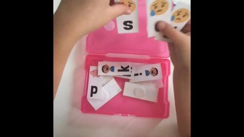 Spelling CVC Words {Velcro Task Box} by Brainbow Resources | TPT