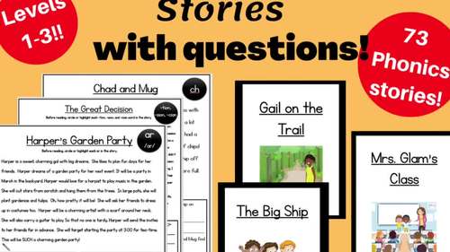 Decodable Passages w/ Reading Comprehension Questions Bundle | TPT