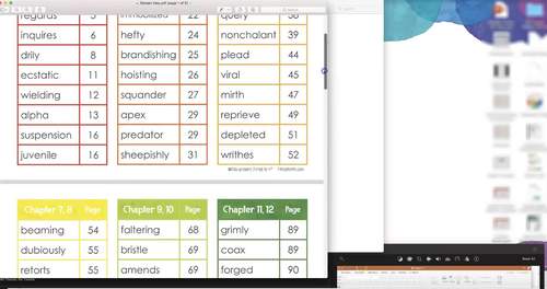 RESTART Novel Study VOCABULARY slides ~ Distance Learning | Google