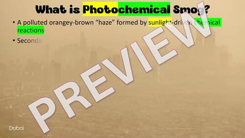 AP Environmental Science Photochemical Smog & Thermal Inversions Lesson ...