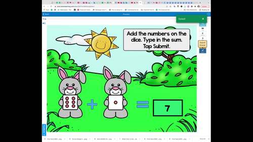 Easter Bunny Dice Addition BOOM™ Cards by Little Library of Learning