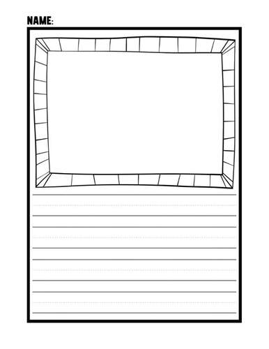 Primary Writing Paper with Picture Box, Lined Handwriting Pages | TPT