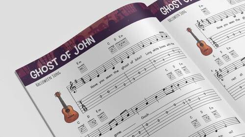 Ghost of John - Halloween Song | Beginner Guitar Sheet Music & TAB