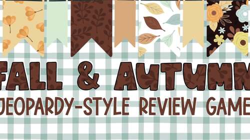 Fall Autumn Jeopardy Style Game Template | Editable & Interactive ...