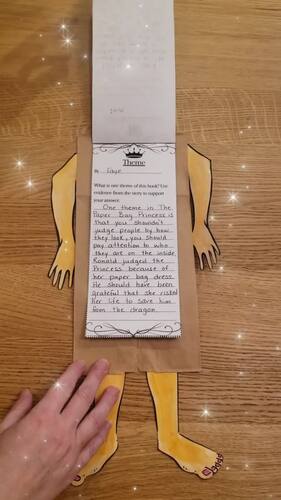 The Paper Bag Princess Craft Writing Activity * Text Evidence * Fairy Tales