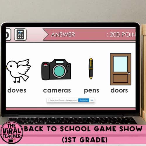 1st Grade Back to School Math and ELA Review Game Show by The Viral Teacher