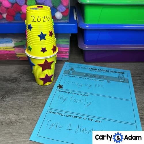 New Years Time Capsule STEM Activity Squirrel's New Years Resolution Lesson