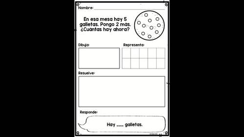 Addition and Subtraction Word Problems in Spanish | Problemas de sumas ...