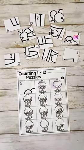 Counting 1 - 12 Hidden Mystery Picture Puzzles - Math and Counting ...