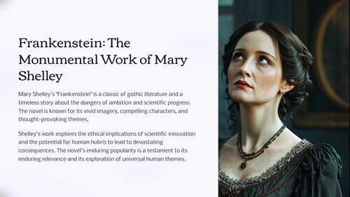 BIOGRAPHY OF MARY SHELLEY * Narrated ELA Literature Video Presentation ...