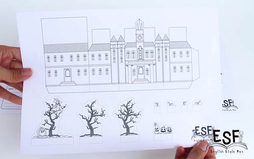 Halloween Amusement Park Scene 3D by Mr Es Specialties | TPT