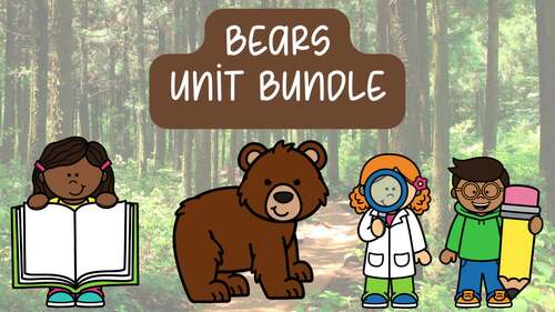 All About Bears Writing Reading PreK Kindergarten First Second Third ...