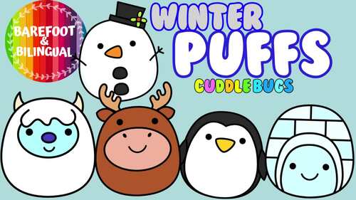Winter Puffs Clipart | Cuddlebugs Collection | Cute Winter Characters