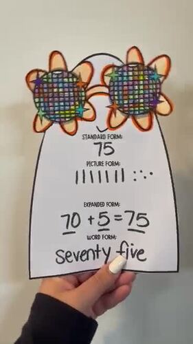 Disco Halloween Math Place Value Craft by The Teaching Diva Corner