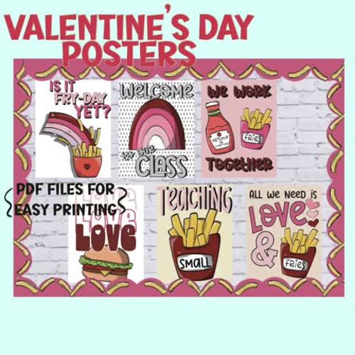 Valentine’s Day classroom posters | February classroom decor | TPT