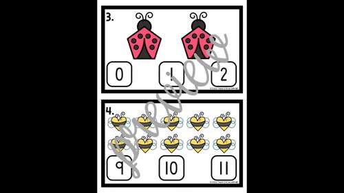 Spring Task Cards Math Activity Count and Clip Cards 1-10 | TPT