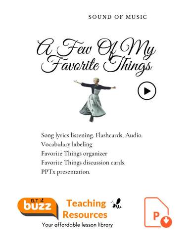 Favorite Things. Song. Musical. Lyrics. Vocabulary. Back To School ...