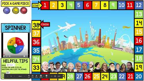 Branches of Government Review Game Board | Digital | Google Slides