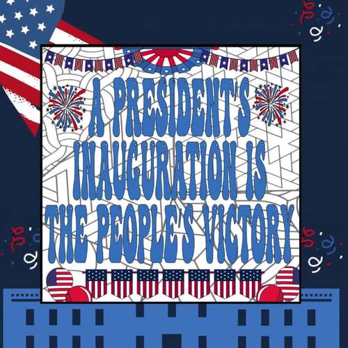 Inauguration day 2025, Collaborative Coloring Poster Bulletin Board ...