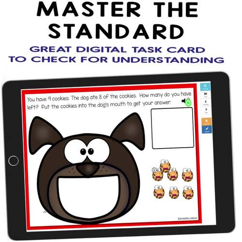 Subtraction Word Problems Boom Cards K.OA.A.2 No Prep Kindergarten Math ...