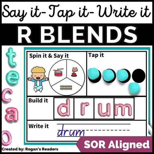 R Blends Orthographic Word Mapping Mats - Science of Reading Activity