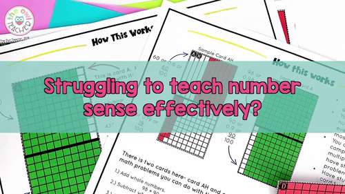 Number Sense Activity Cards - Addition, Subtraction, Decimals, Place Value