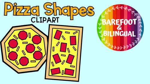 Pizza 2D Shape Clipart | Pizza Math Clipart | Geometry Clipart | TPT