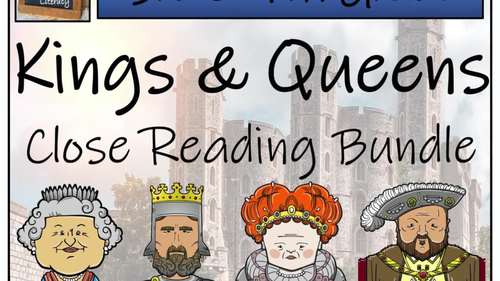 British Kings & Queens Close Reading Comprehension Bundle | 3rd & 4th Grade