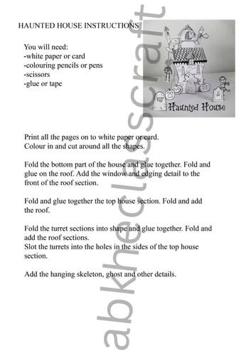 Halloween Place Value Activity| Haunted House Craft |coloring page ...