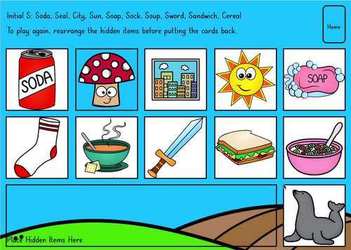 Digital Fall Articulation Game - Find The Hidden Squirrel | TpT