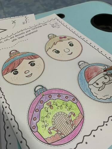 Christmas Tree Ornament Craft Activity – 56 Designs for Coloring and ...