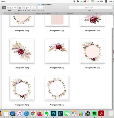 Boho Floral Clipart for Classroom Decor, Wreaths Frames for Posters ...